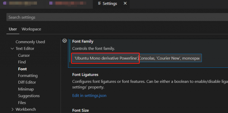vscode 设置中文等宽字体 – 蓝鲸分享
